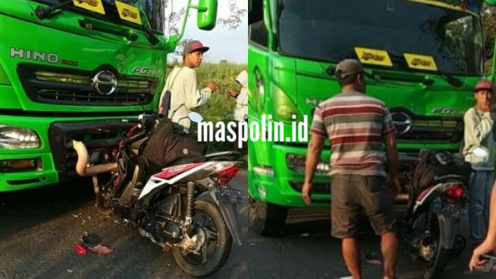 Pengendara Honda Beat Tewas, Setelah Terlibat Kecelakaan Dengan Truk Fuso Di Mojoagung - Maspolin.id